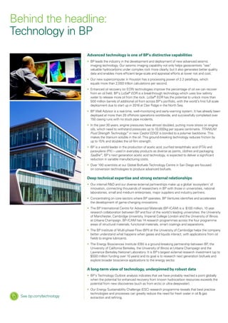 Technology in BP - Factsheet | PDF | Power and Energy Industry | Industries