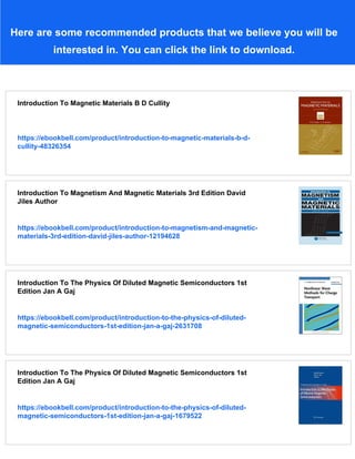 Introduction To Magnetic Randomaccess Memory 1st Edition Dieny | PDF
