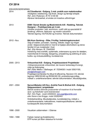 CV2014 med referencer | PDF
