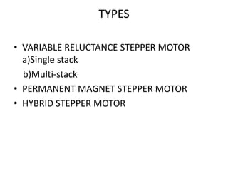stepper motors | PPTX