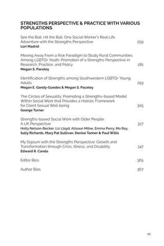 Rooted In Strengths Celebrating The Strengths Perspective In Social ...