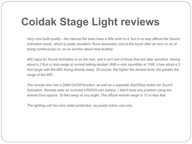 coidak led lights stage light | PPT