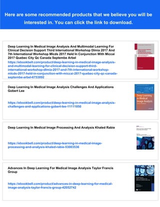 Deep Learning In Medical Image Analysis Recent Advances And Future ...
