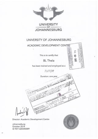 Tutor Certificate | PDF