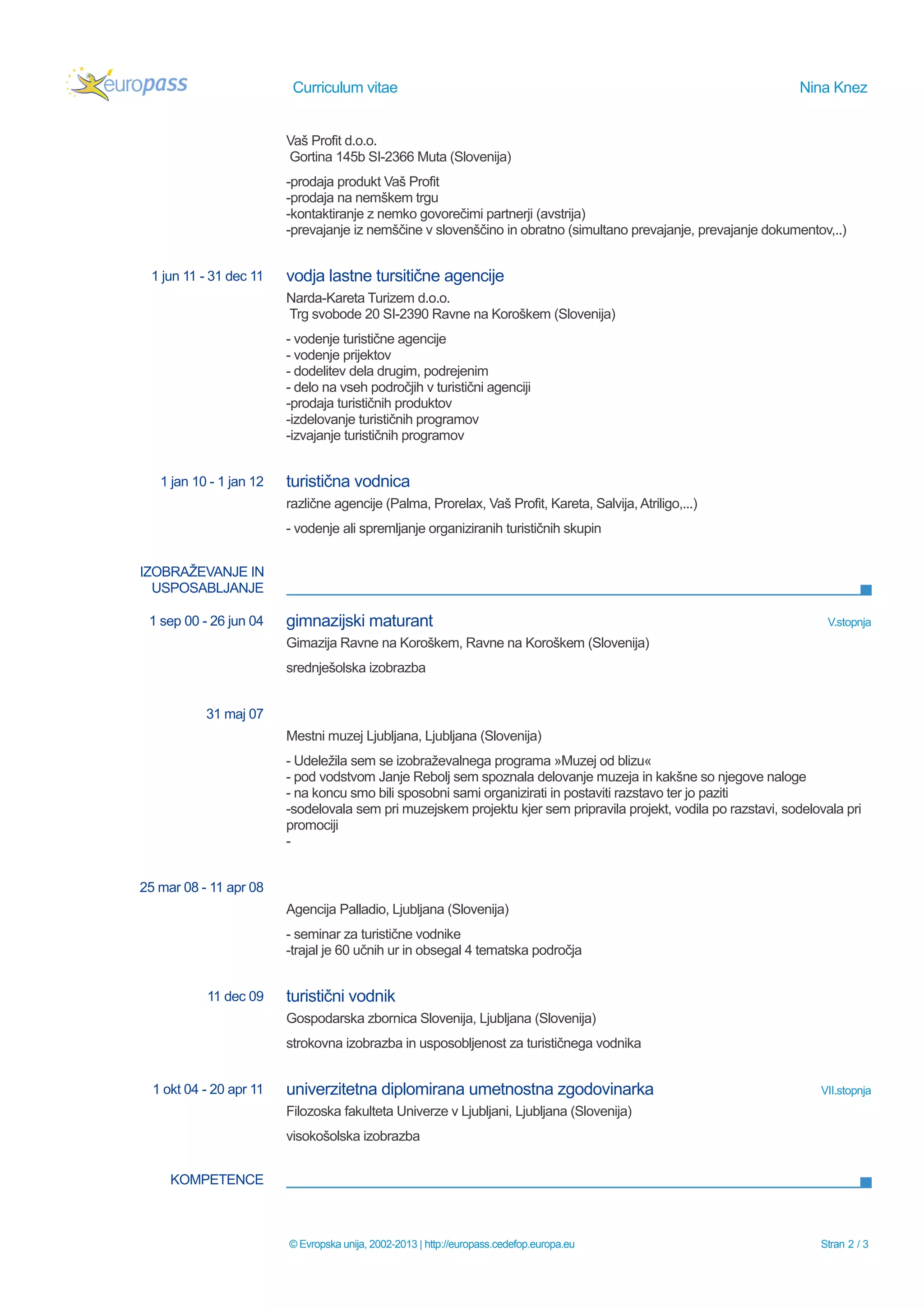 Europass-CV-2013 | PDF