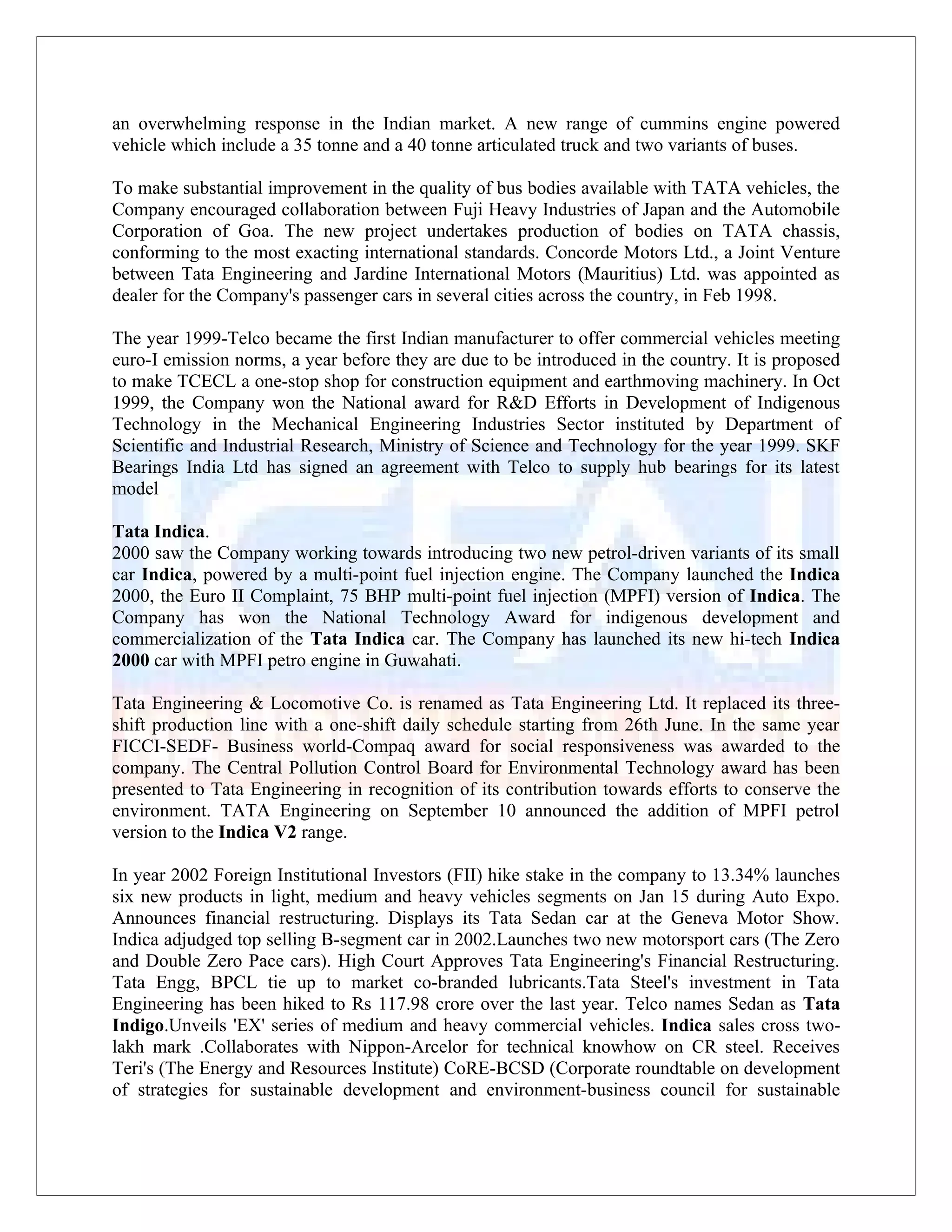 tata motors thesis | PDF