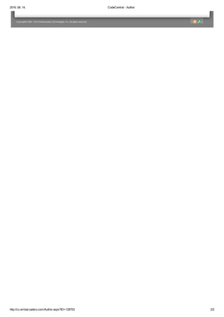 CodeCentral - Author | PDF