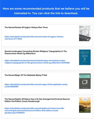The Sacred Routes Of Uyghur History Rian Thum | PDF