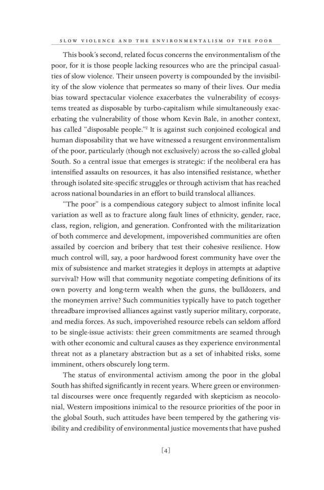 Slow Violence And The Environmentalism Of The Poor Rob Nixon | PDF