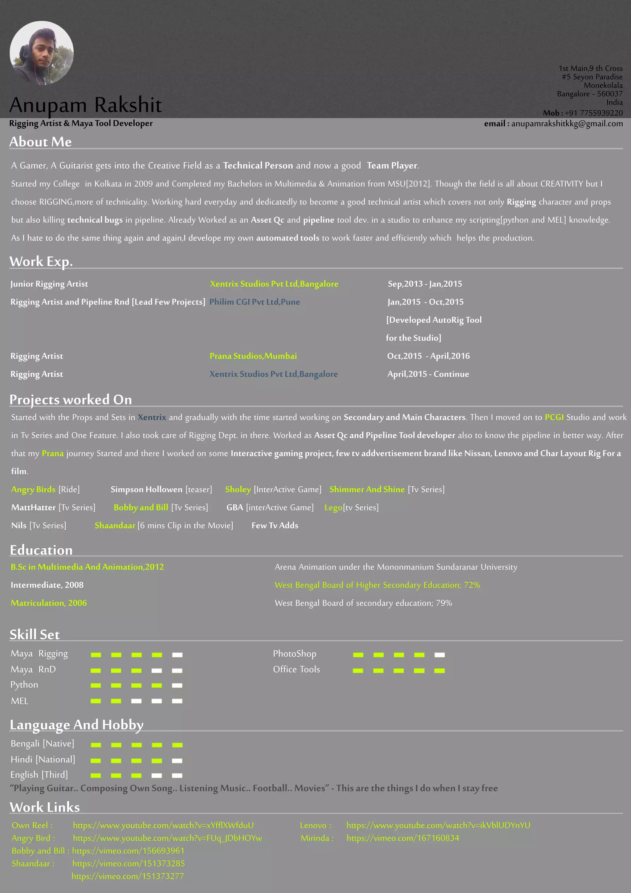 Anupam Rakshit 2016 | PDF