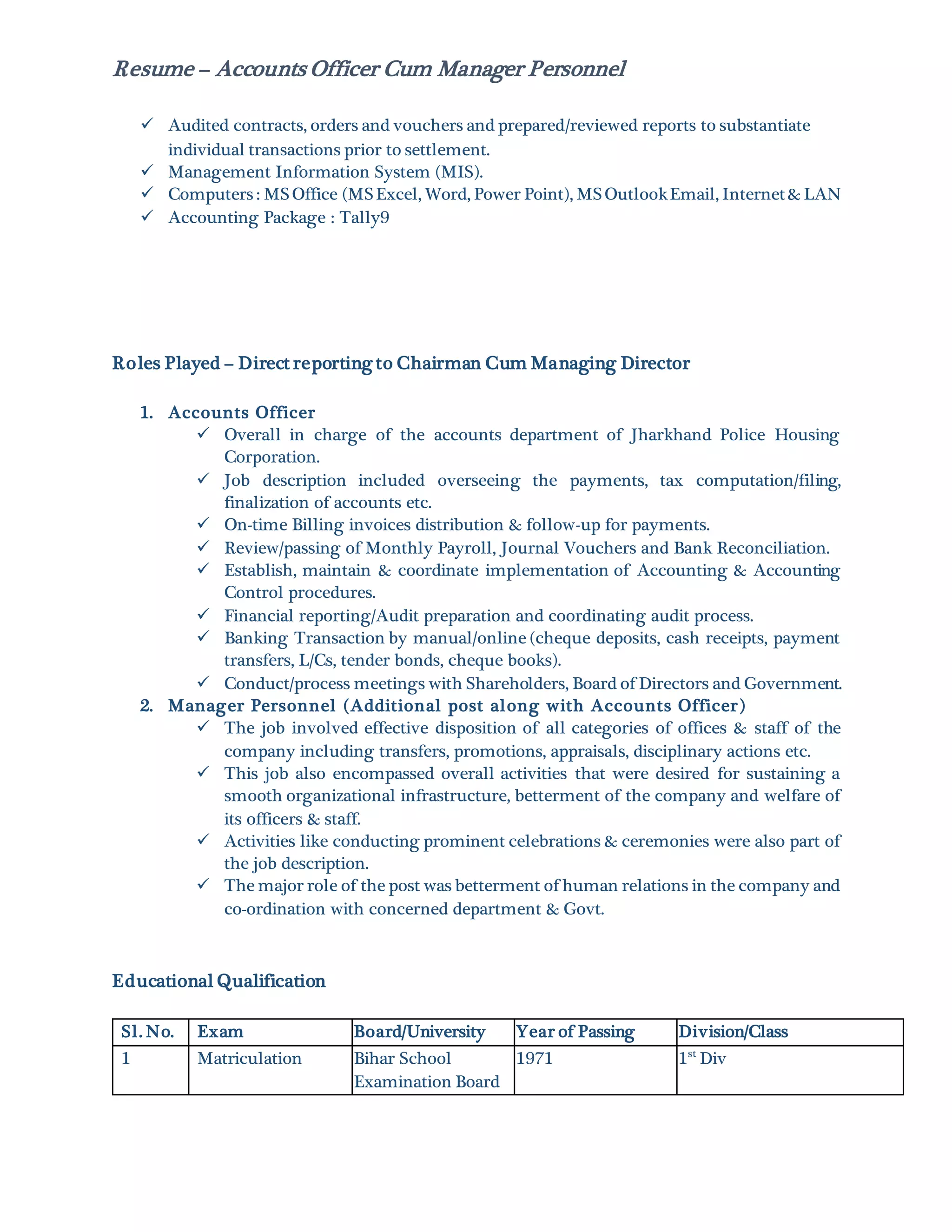 Amarendra Kumar Sinha_Resume | DOCX
