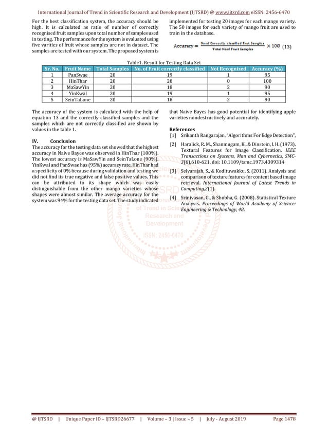 Classification Of Mango Fruit Varieties Using Naive Bayes Algorithm Pdf