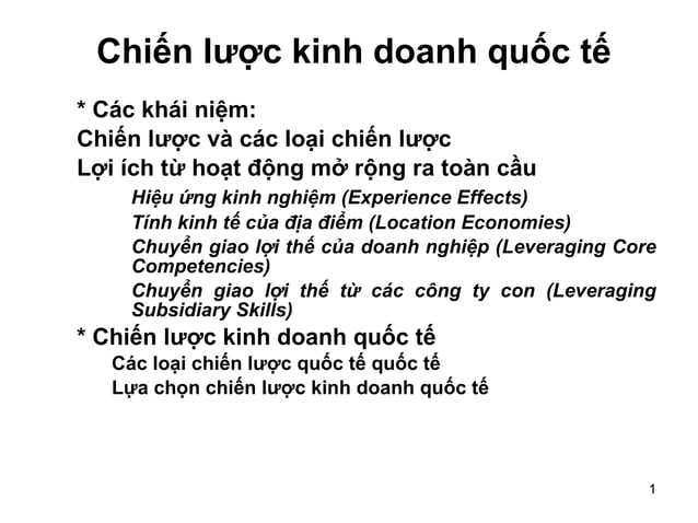 28653327 chién-lược-kinh-doanh-quóc-té | PPT
