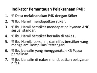 RAKOR PROGRAM PERENCANAAN KOMPLIKASI (P4K) STIKER UPTD PUSKESMAS ANGGUT ...