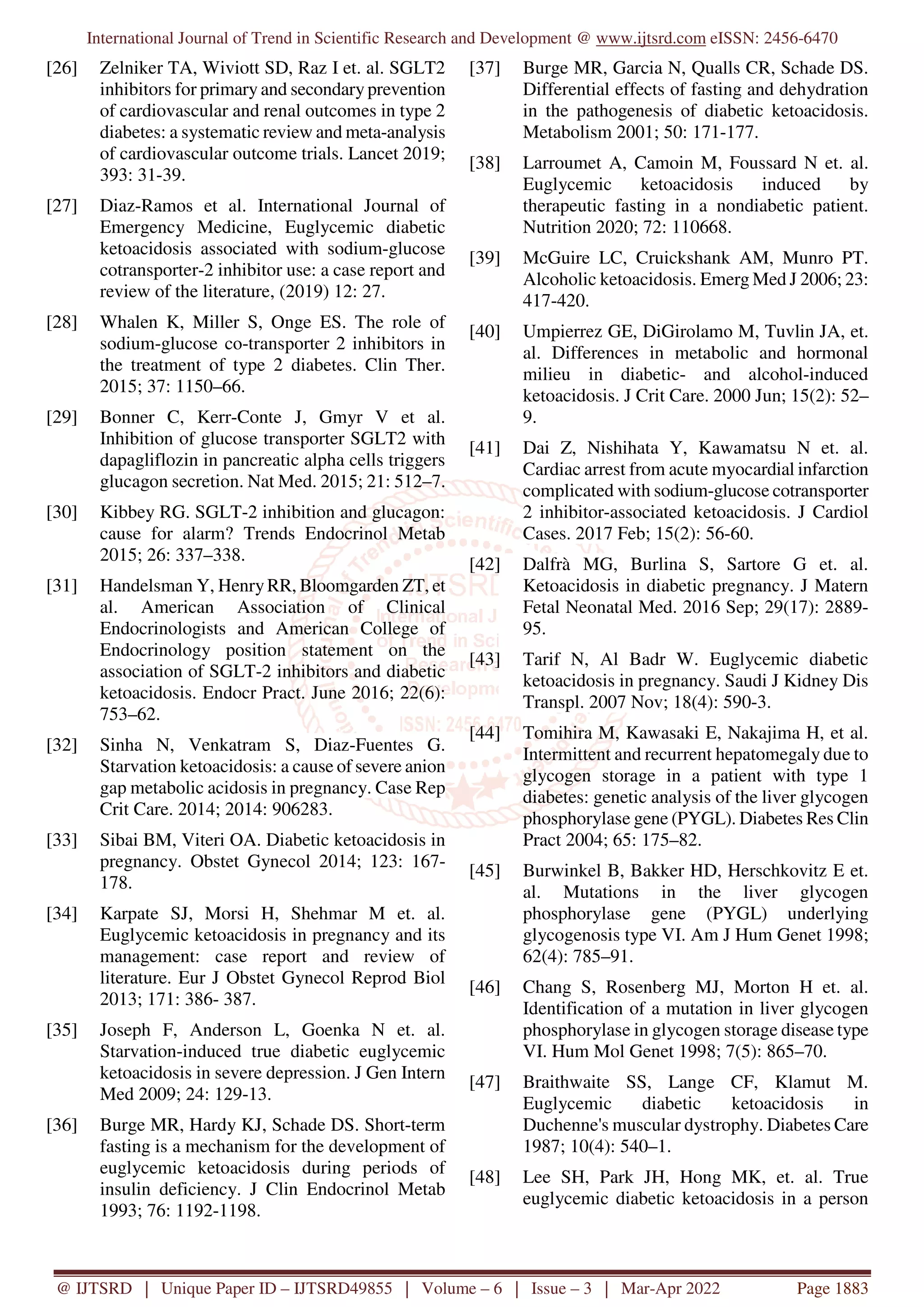 A Review on Euglycemic Diabetic Ketoacidosis | PDF
