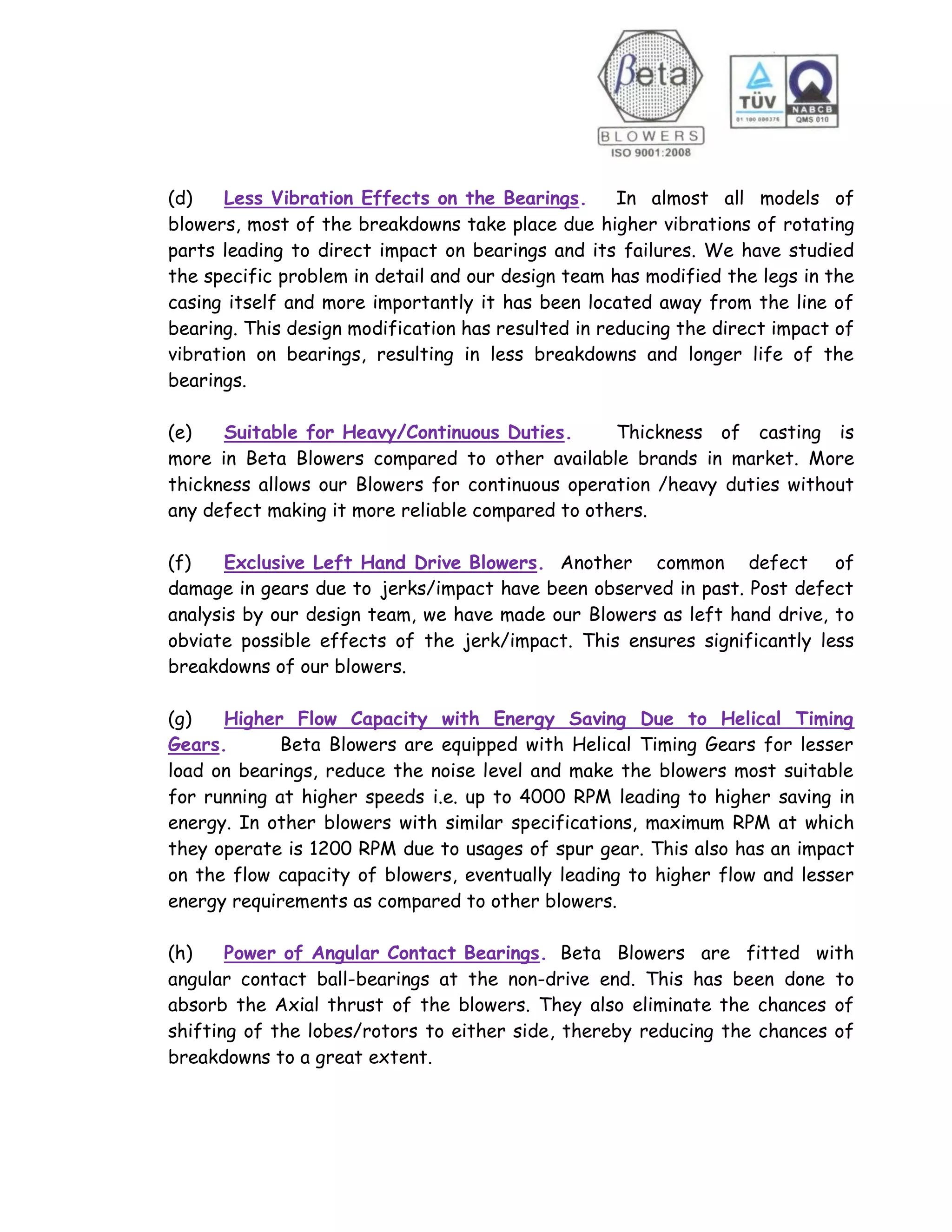 Beta Blowers Company Profile | PDF