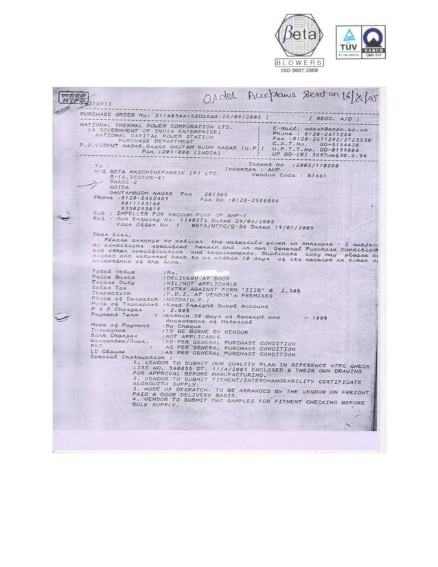 Beta Blowers Company Profile | PDF