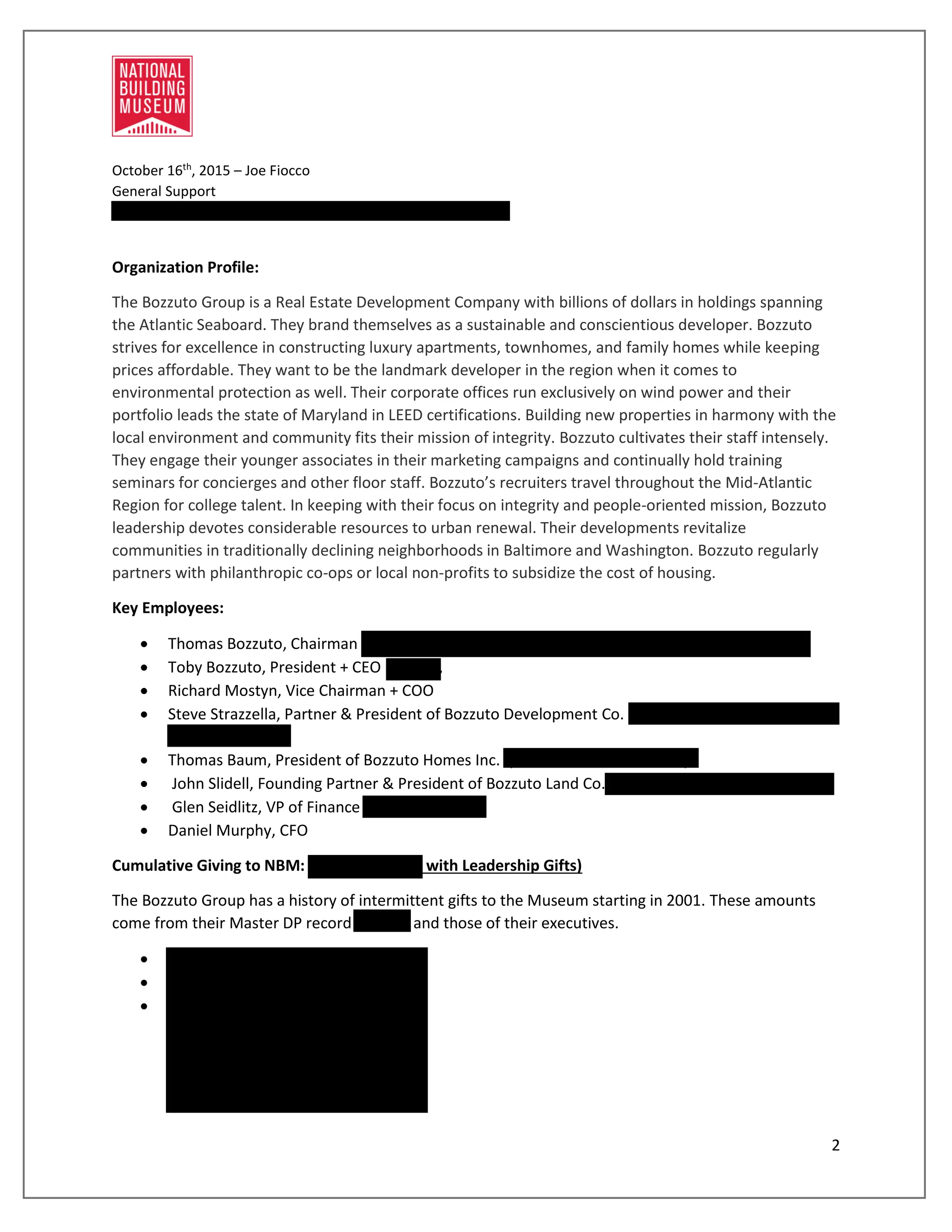 Bozzuto Group Research JF 10.7.15 Writing Sample | PDF