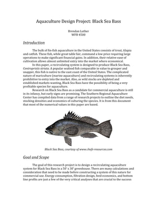 Aquaculture Design Project | PDF | Fish and Aquariums | Pets