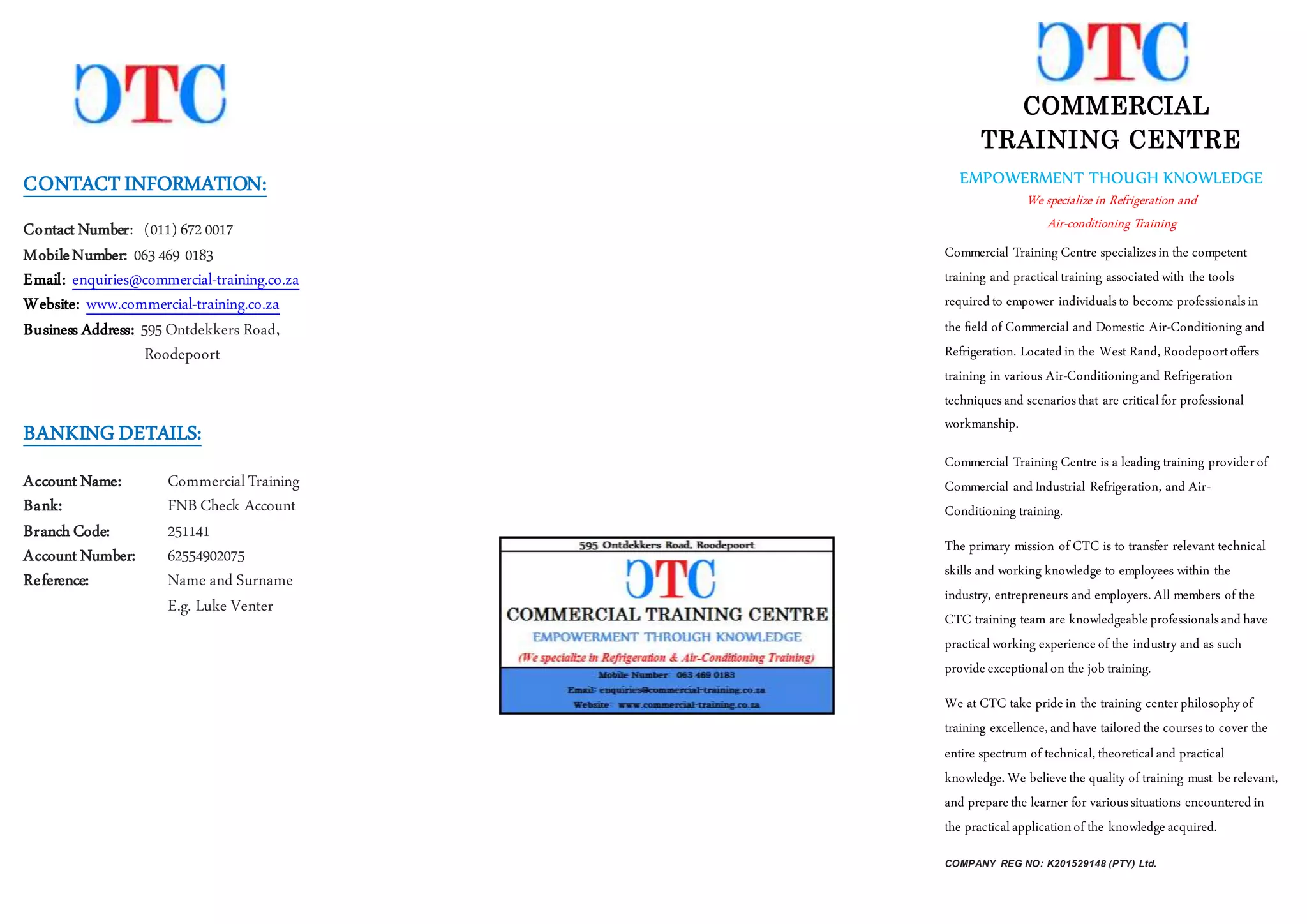 CTC INFORMATION FLYER 2015 | DOCX | Careers