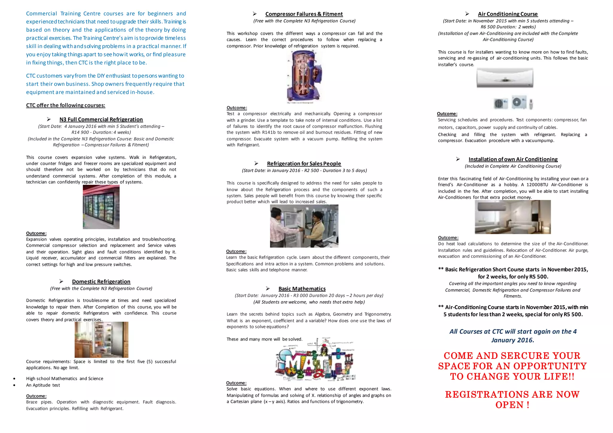 CTC INFORMATION FLYER 2015 | DOCX | Careers