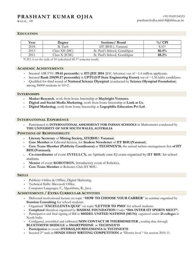 my resume_prashant_mine | PDF