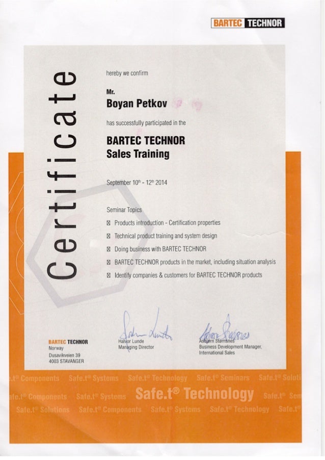 Bartec Technor Boyan Petkov