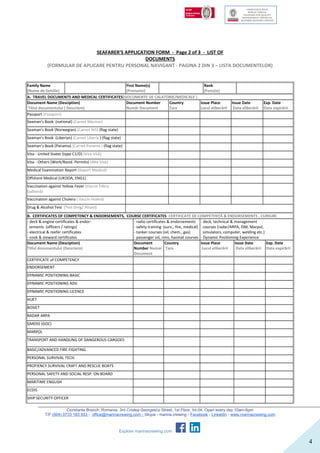 APPLICATION FORM MARINA CREWING AGENCY | DOC