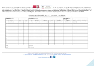 APPLICATION FORM MARINA CREWING AGENCY | DOC