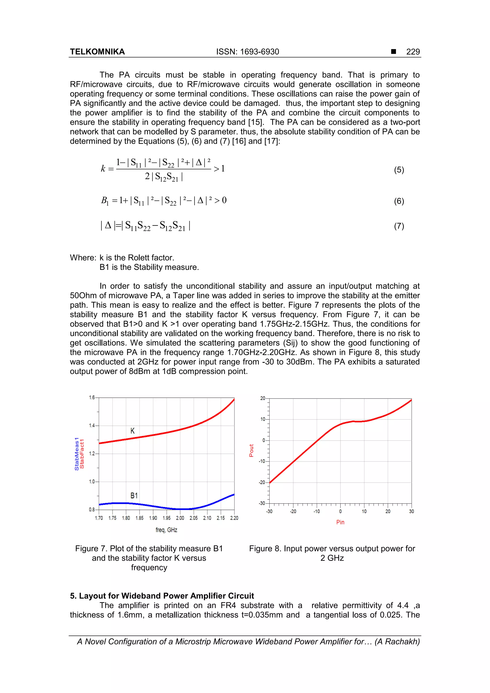A Novel Configuration of a Microstrip Microwave Wideband Power Amplifier for Wireless ...