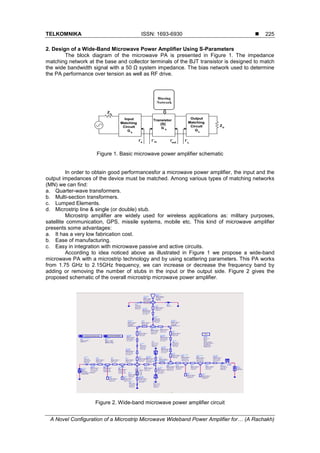 A Novel Configuration of a Microstrip Microwave Wideband Power Amplifier for Wireless ...