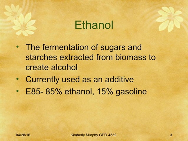 Ethanol Presentation | PPT