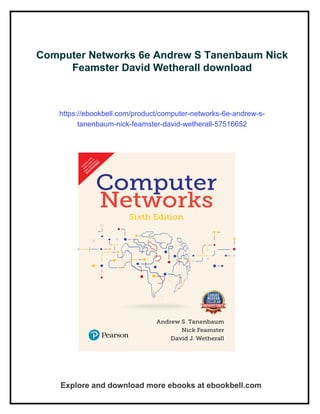 Computer Networks 6e Andrew S Tanenbaum Nick Feamster David Wetherall | PDF