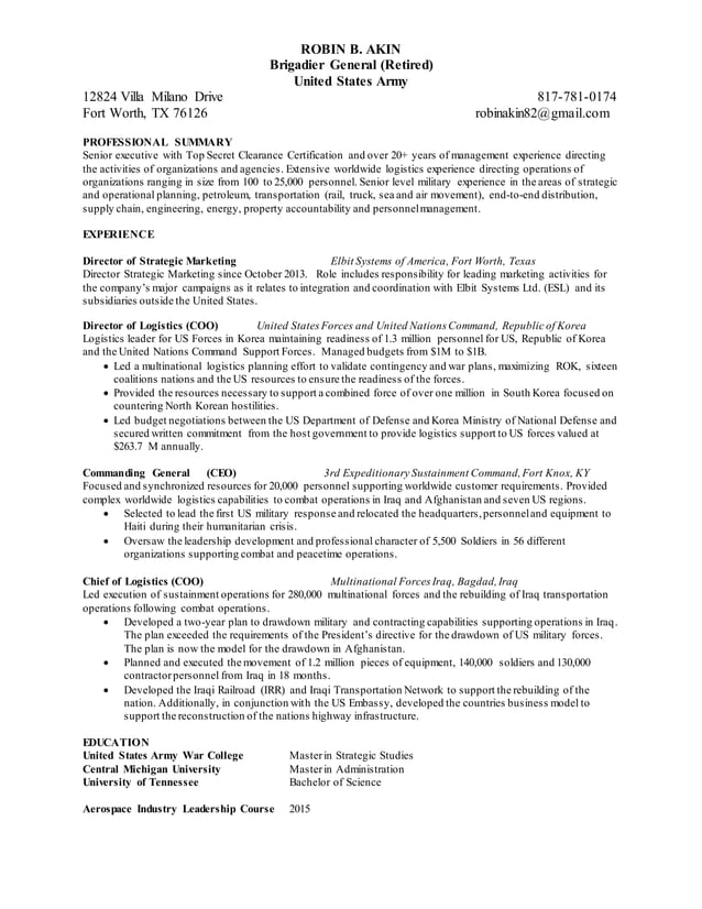 Robin B. Akin's Resume July 2015 | PDF