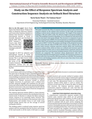 Study on the Effect of Response Spectrum Analysis and Construction ...