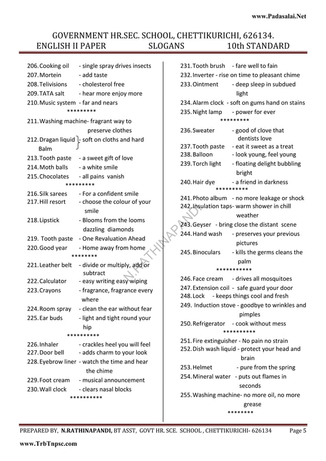 288 10-slogan-matching-questions | PDF