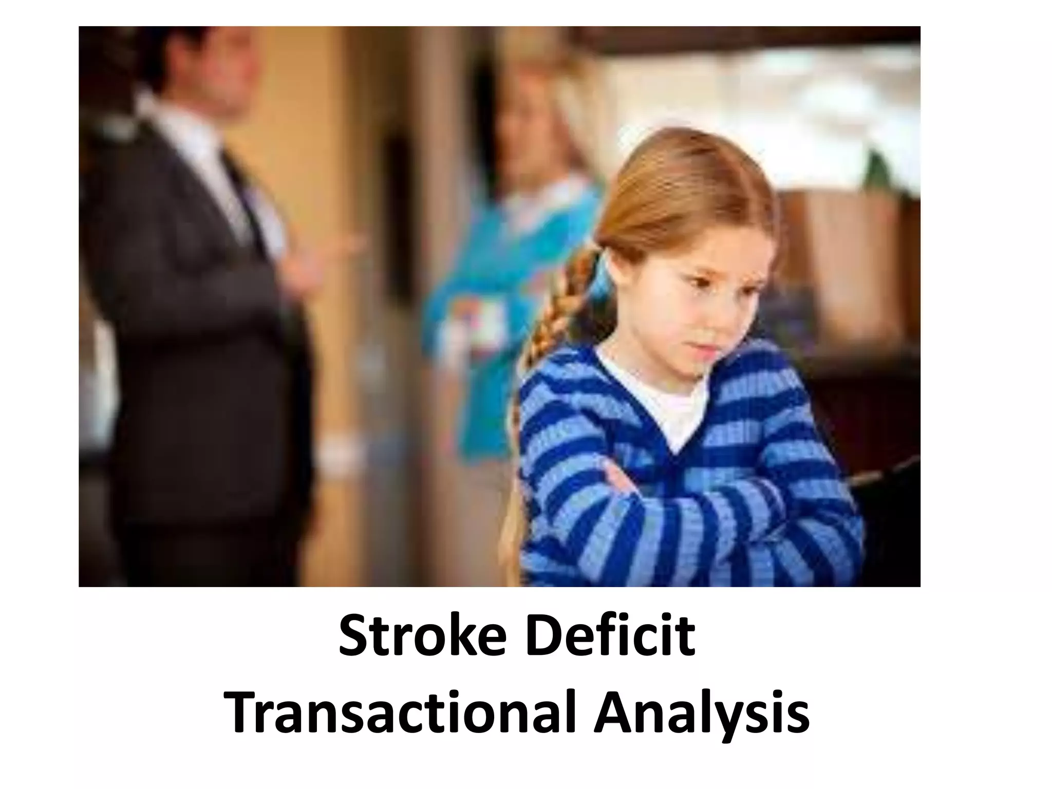 Stroke deficit- Transactional Analysis - Manu Melwin Joy | PPTX