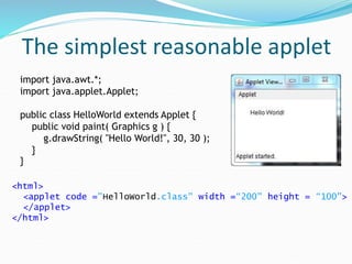 Applet ppt for higher understanding education | PPT
