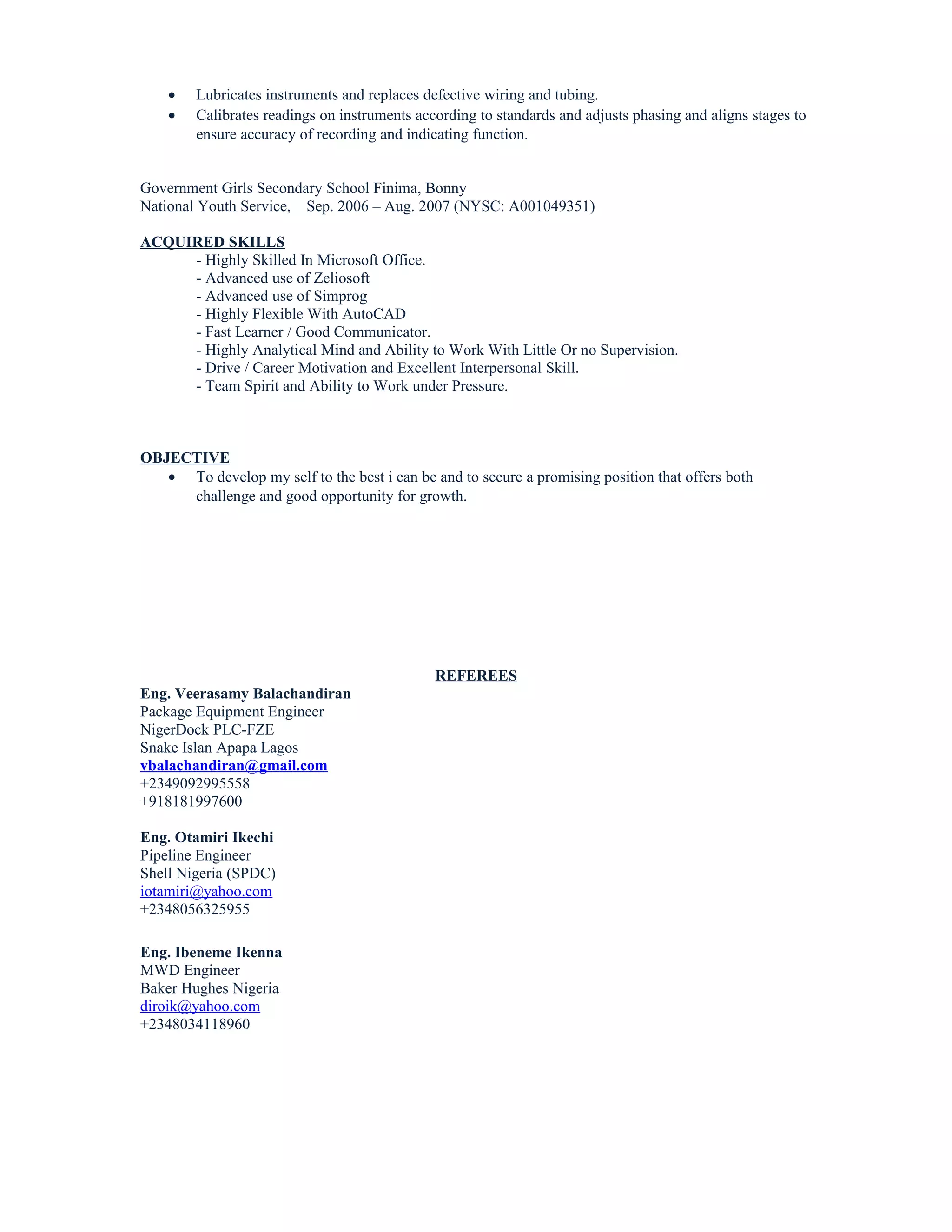 Emmanuels BL CV | PDF