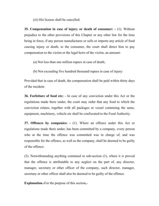 Punjab food safety and standards act 2011 & Abdul moiz | PDF