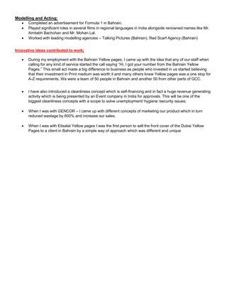 Sharath S Nair- CV | PDF | Sales | Business