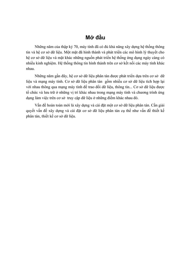 Ứng dụng mô hình CSDL phân tán giải quyết bài toán quản lý bán hàng | PDF