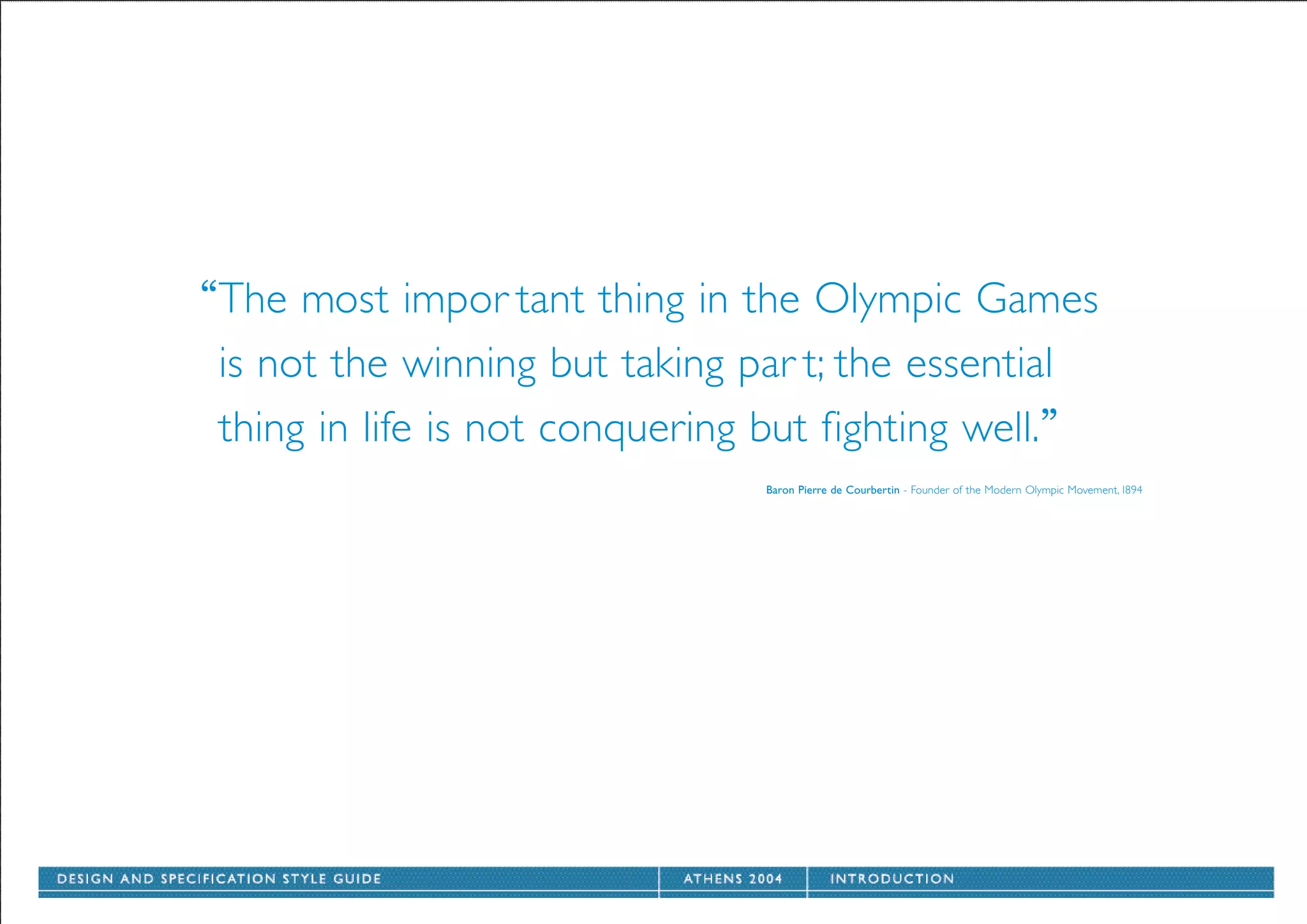 Athens 2004 Olympic Games - Style Guide Sample No1 | PDF