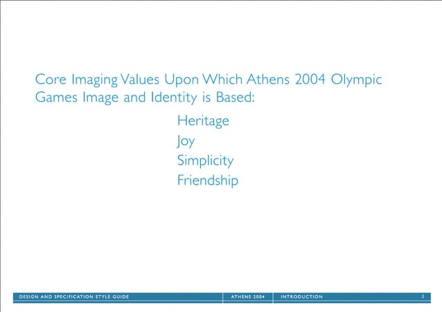 Athens 2004 Olympic Games - Style Guide Sample No1 | PDF