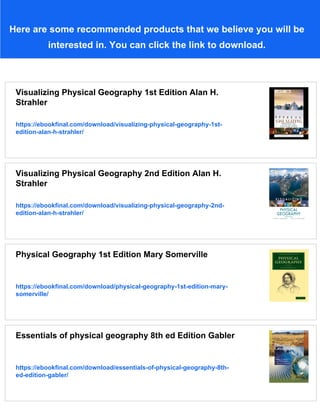 Introducing Physical Geography 6th edition Alan H. Strahler | PDF