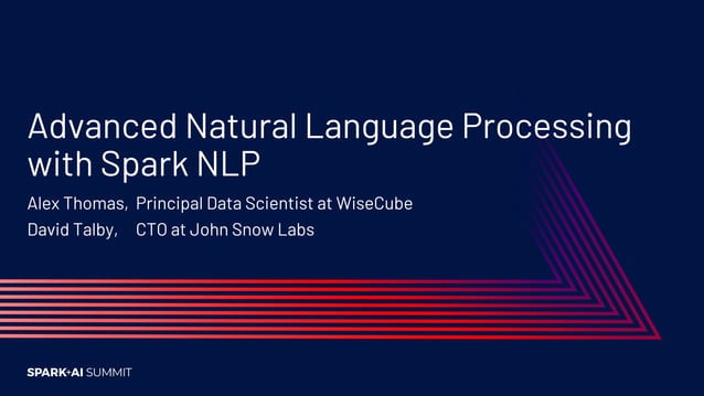 Advanced Natural Language Processing with Apache Spark NLP | PDF