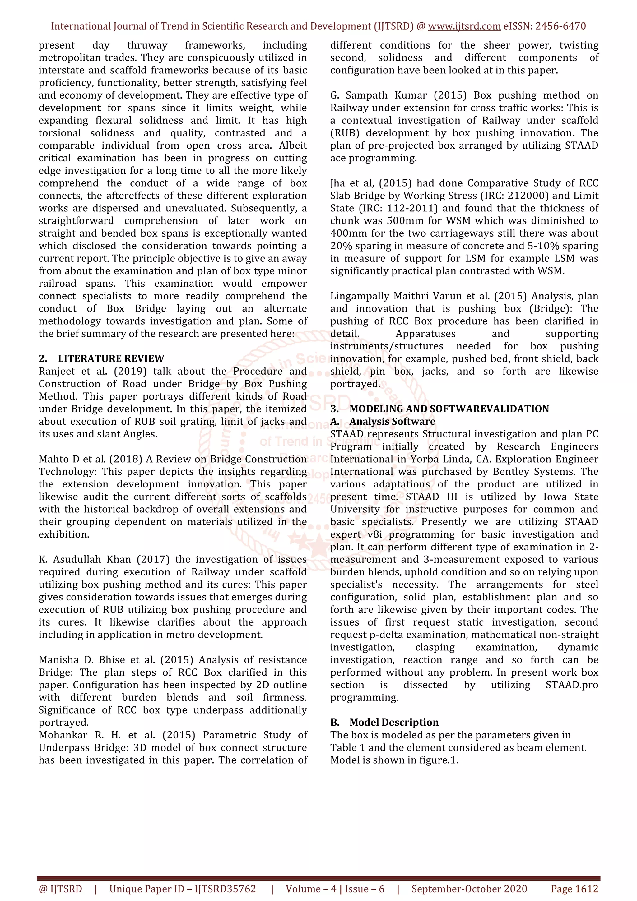 Analysis and Design of Pre Cast Box for Road under Bridge and Road Over ...