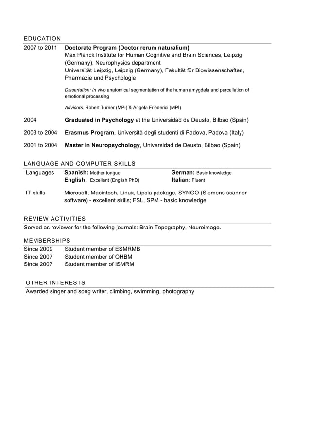 2014_CURRICULUM VITAE | PDF | Brain and Nervous System Disorders | Diseases and Conditions