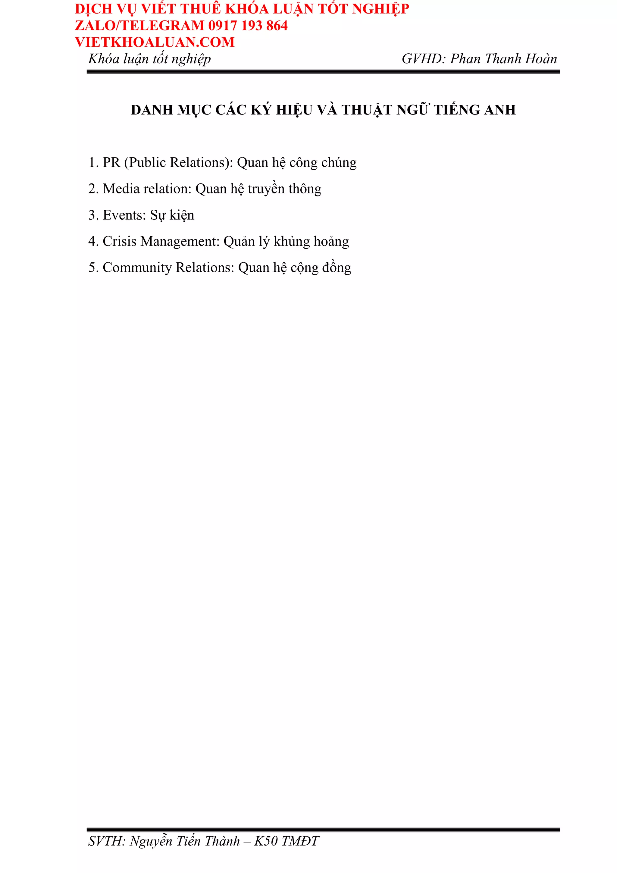 BÀI MẪU khóa luận truyền thông thương hiệu, HAY, 9 ĐIỂM | DOC