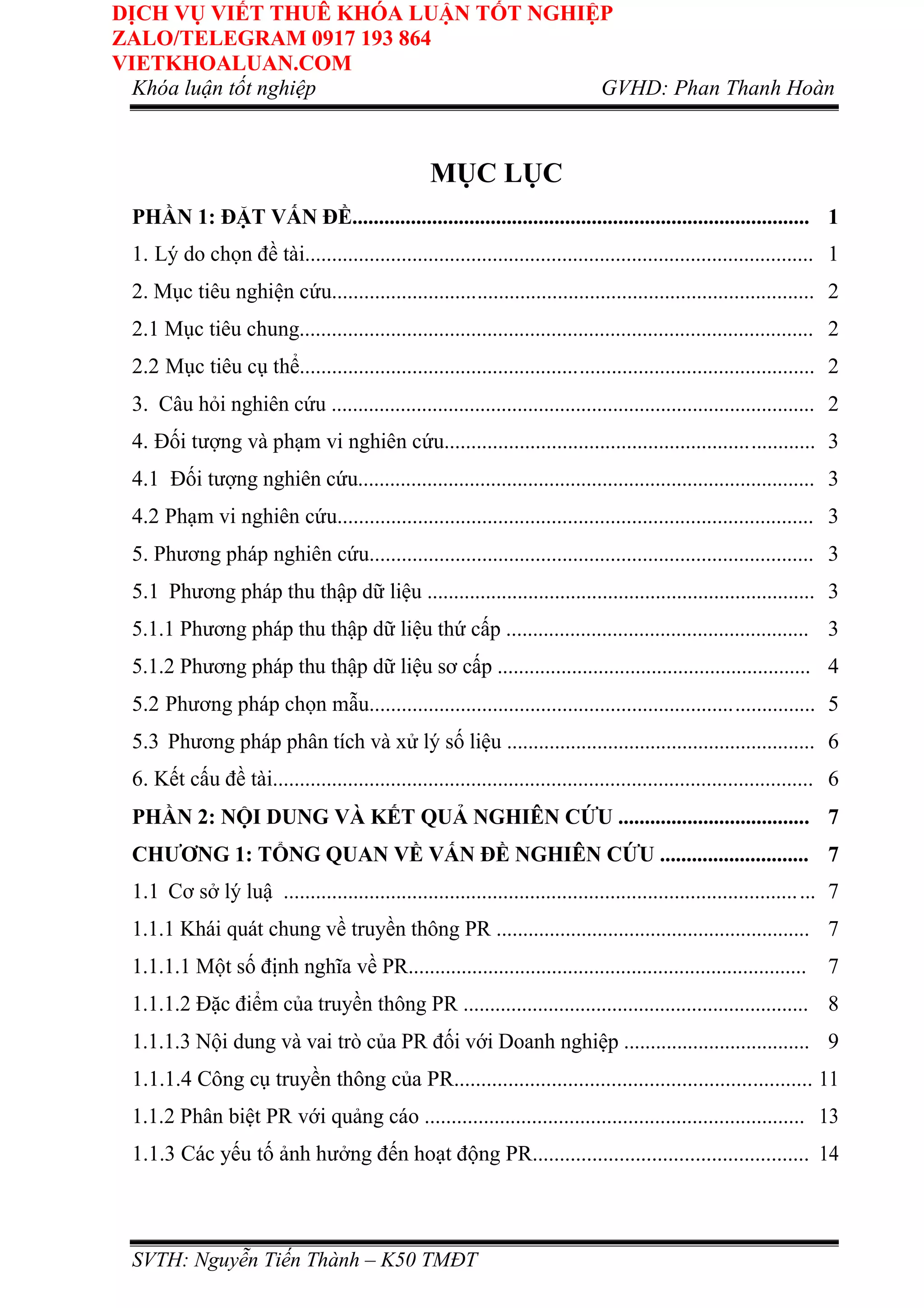 BÀI MẪU khóa luận truyền thông thương hiệu, HAY, 9 ĐIỂM | DOC